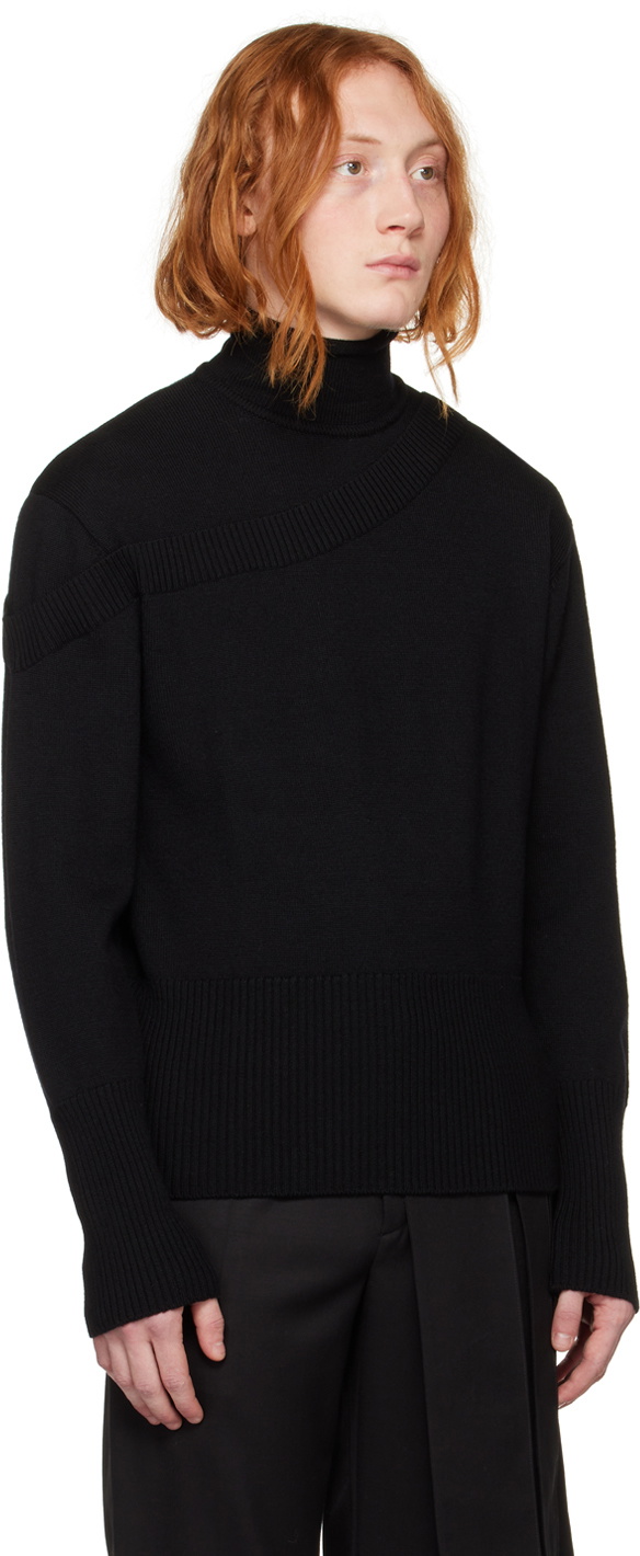 Steven Passaro SSENSE Exclusive Black Trompe L'Œil Sweater