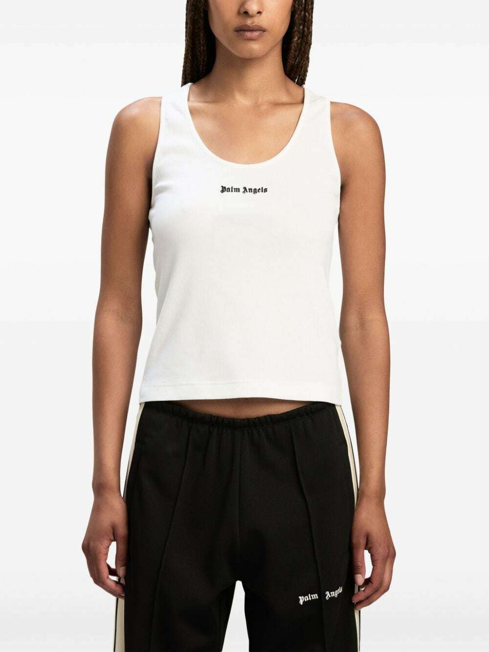 PALM ANGELS - Logo Ribbed Tank Top Palm Angels