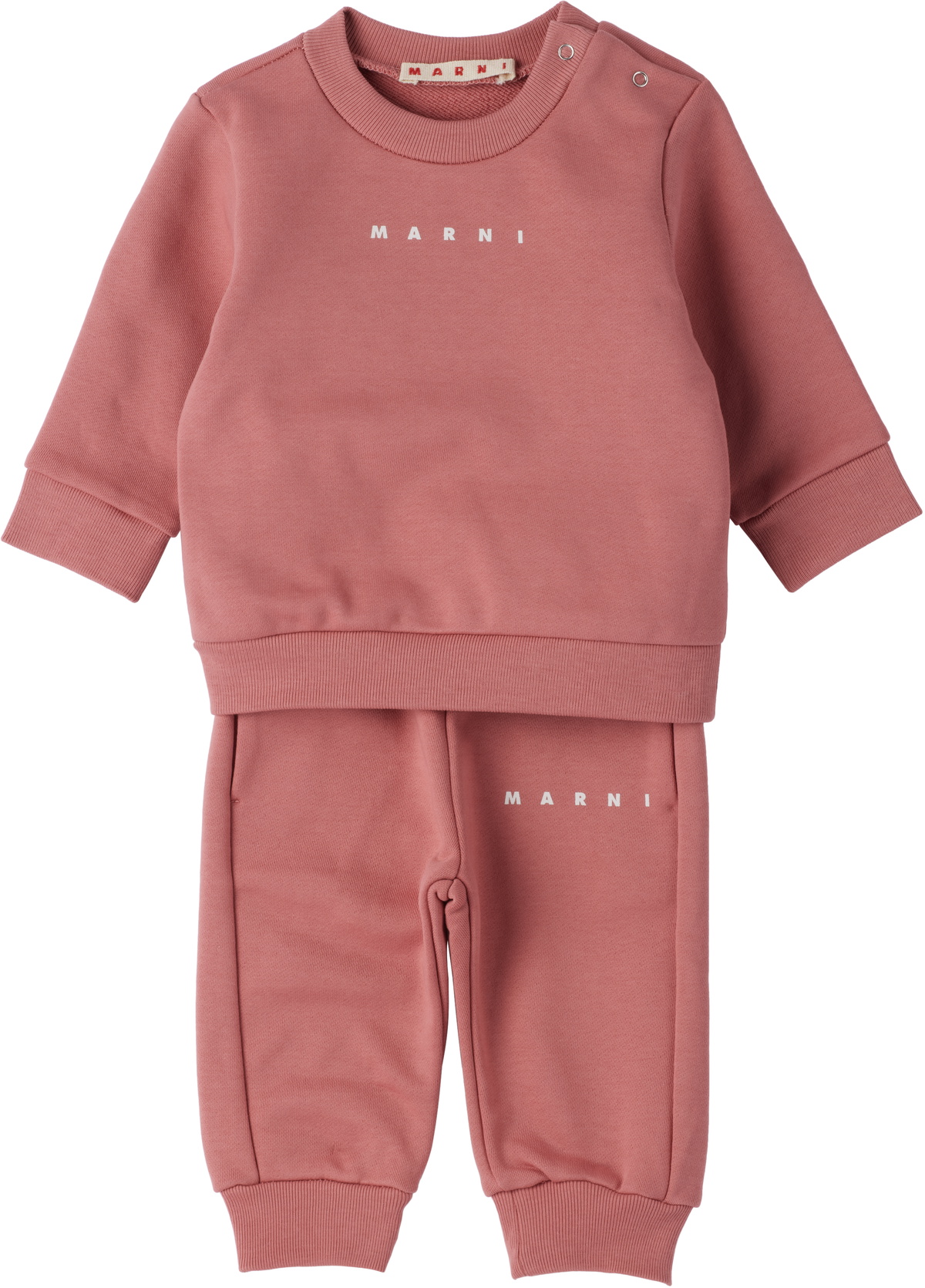 Marni Baby Pink Cotton Sweatsuit Marni