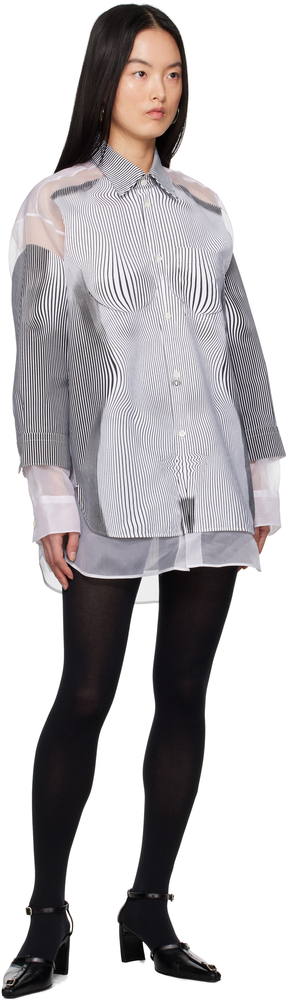 Jean Paul Gaultier Black & White 'The Petit Grand Pinstripe Body ...