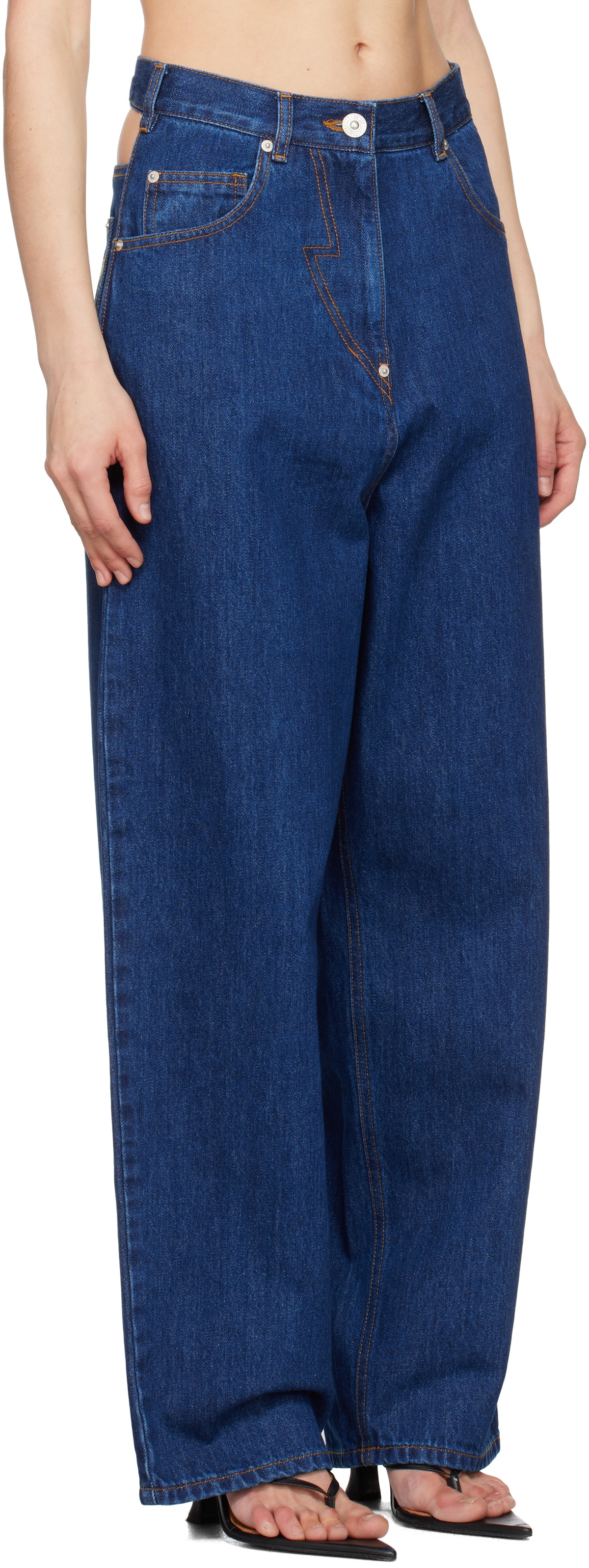 Pushbutton Blue Panty Cutout Jeans Pushbutton