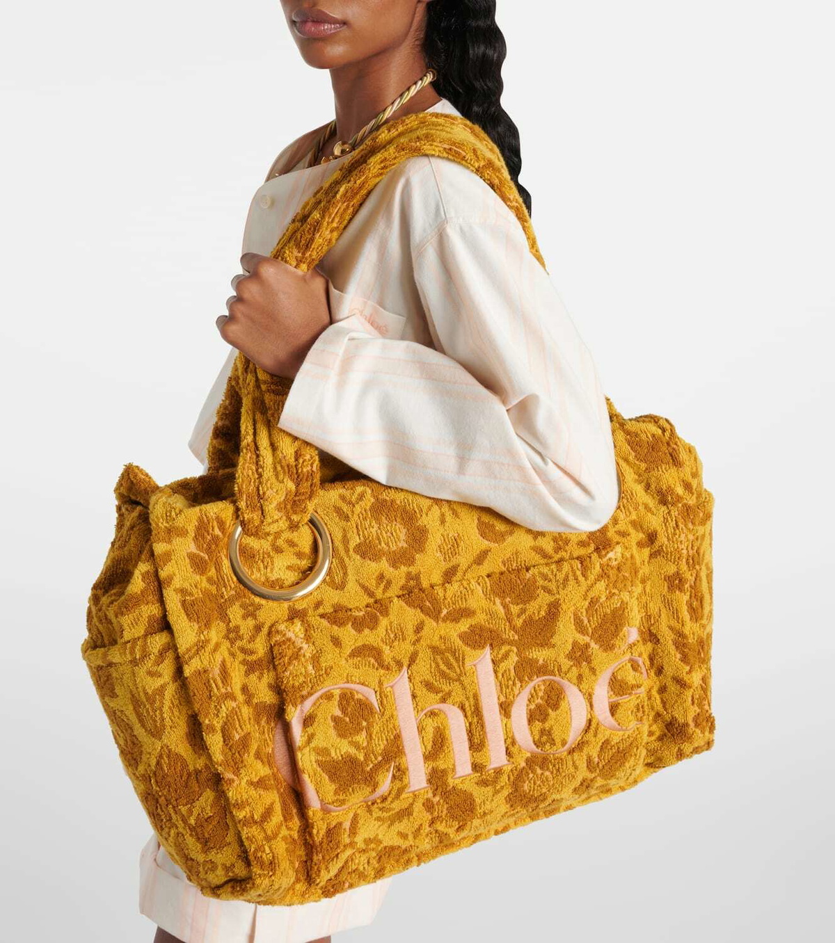 Chloé Chloé Plage Large terry tote bag Chloe