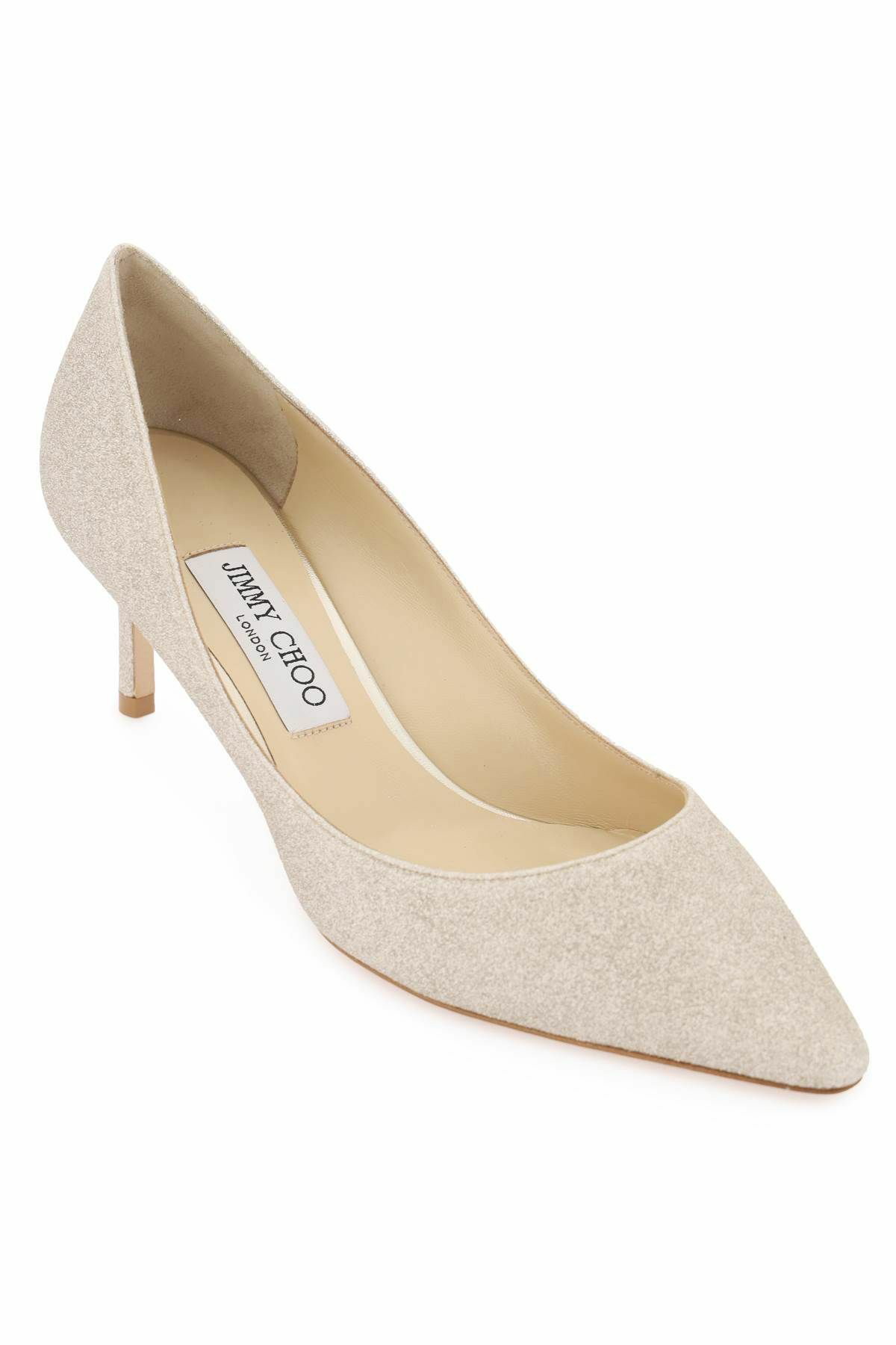 JIMMY CHOO 'romy' pumps with glitter Silver Jimmy Choo