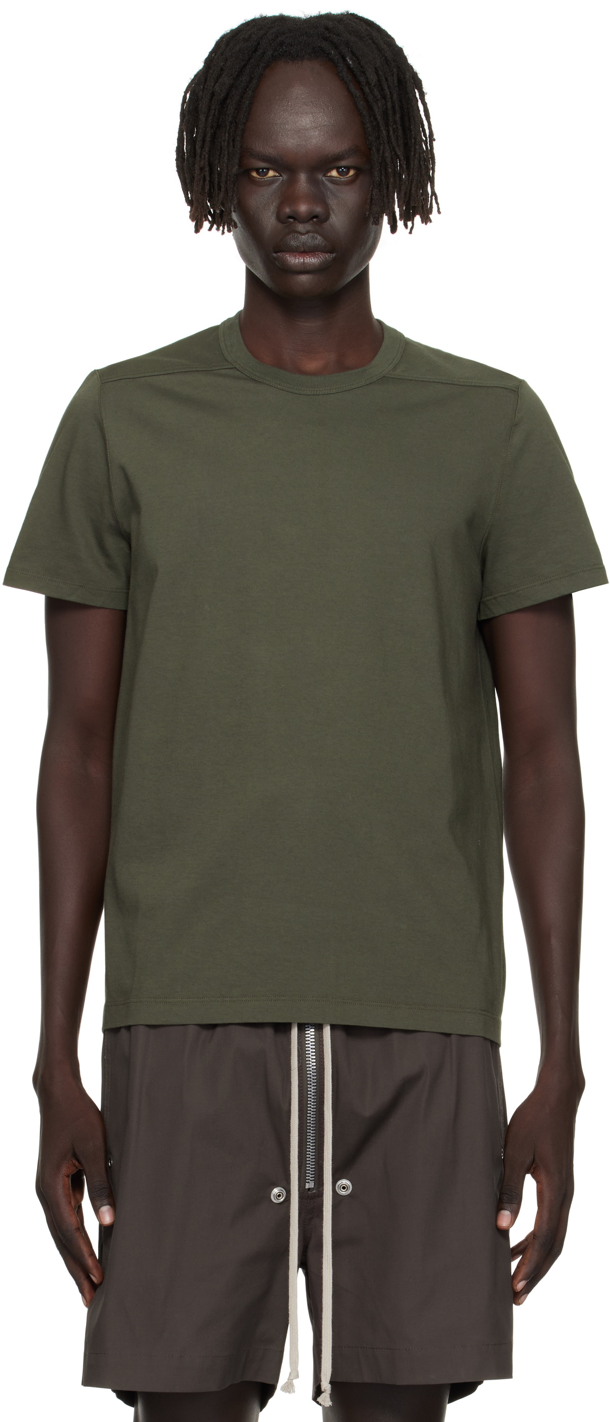 Rick Owens Khaki Concordians Short Level T-shirt Rick Owens