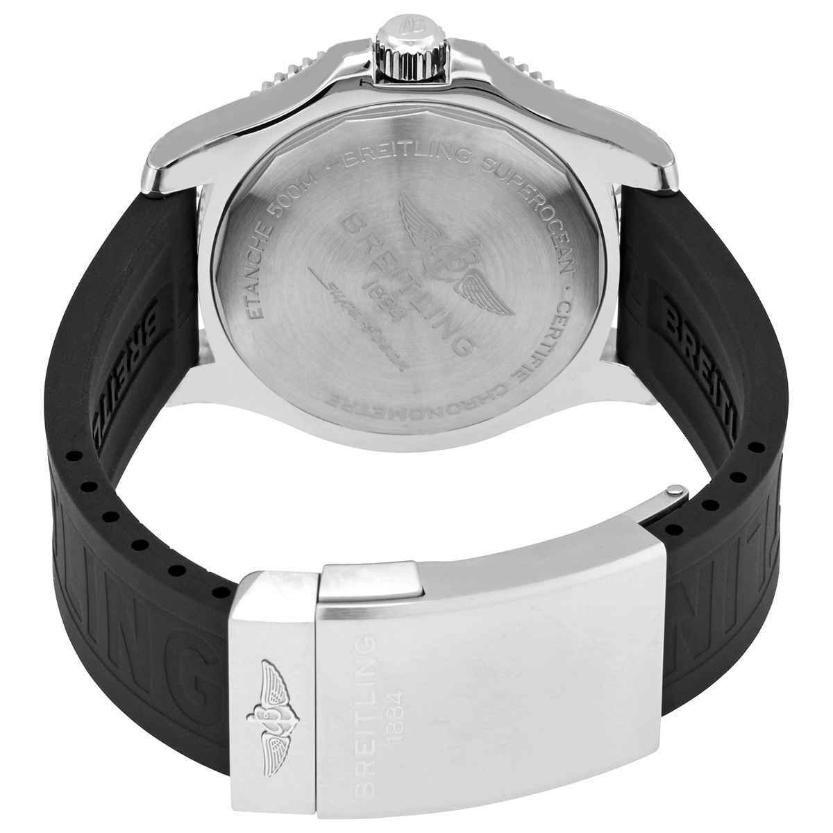 Breitling Superocean Automatic Chronometer Orange Dial Mens Watch ...