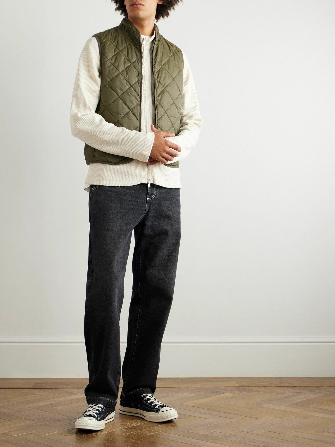 Baracuta - Logo-Embroidered Quilted Shell Gilet - Green Baracuta