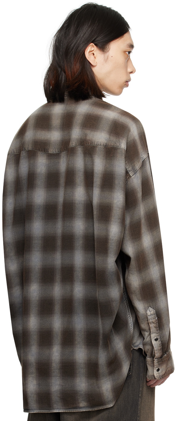 Miharayasuhiro Gray Check Shirt Maison MIHARA YASUHIRO