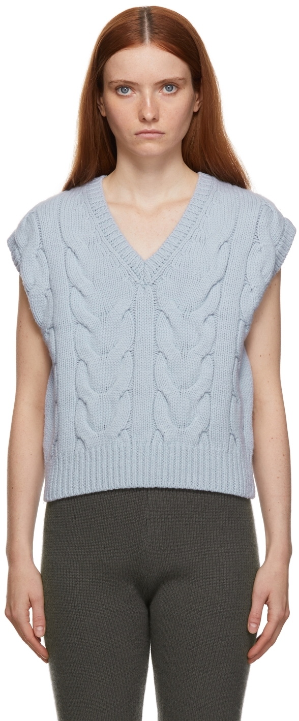 System Blue Cable Wool Vest System