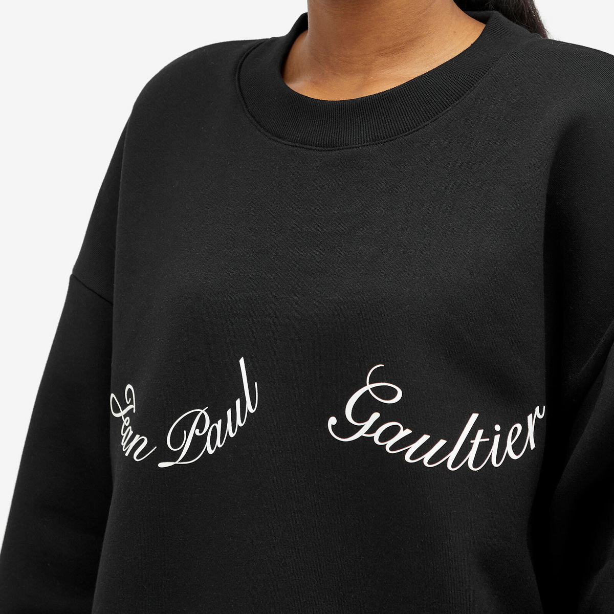 Jean Paul Gaultier Women's Logo Sweater in Black/White Jean Paul Gaultier
