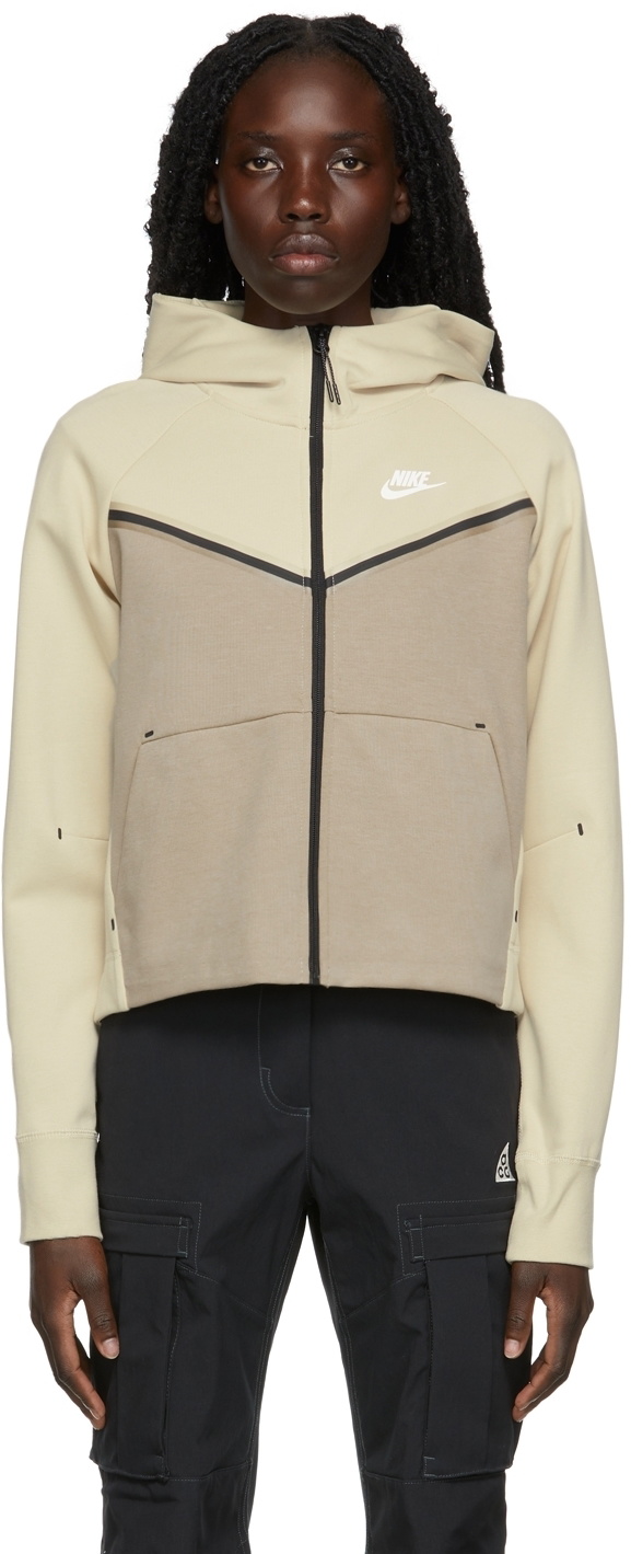 Nike Beige Tech Fleece Sportswear Windrunner Hoodie Nike
