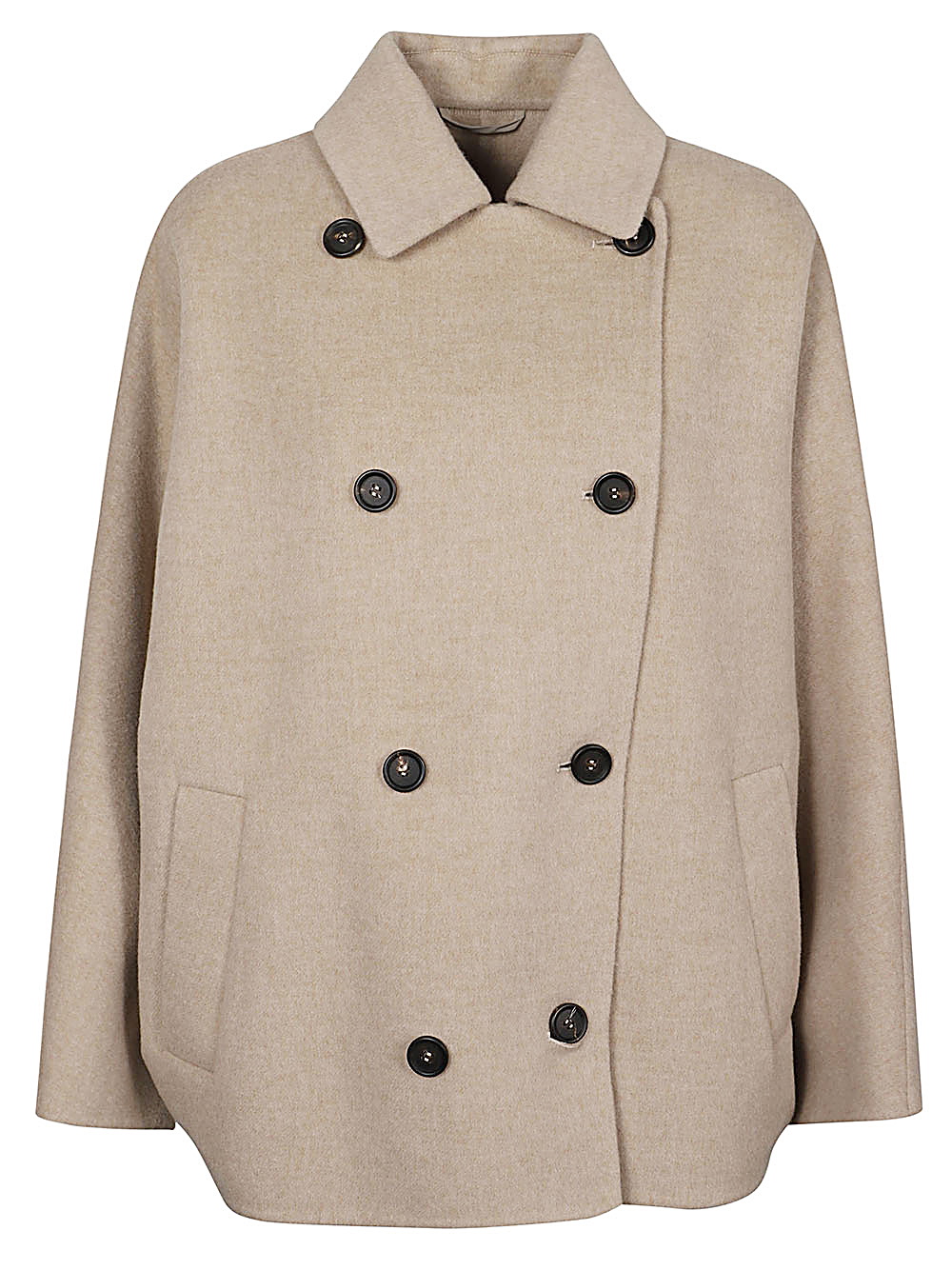 BRUNELLO CUCINELLI - Wool Double-breasted Coat Brunello Cucinelli
