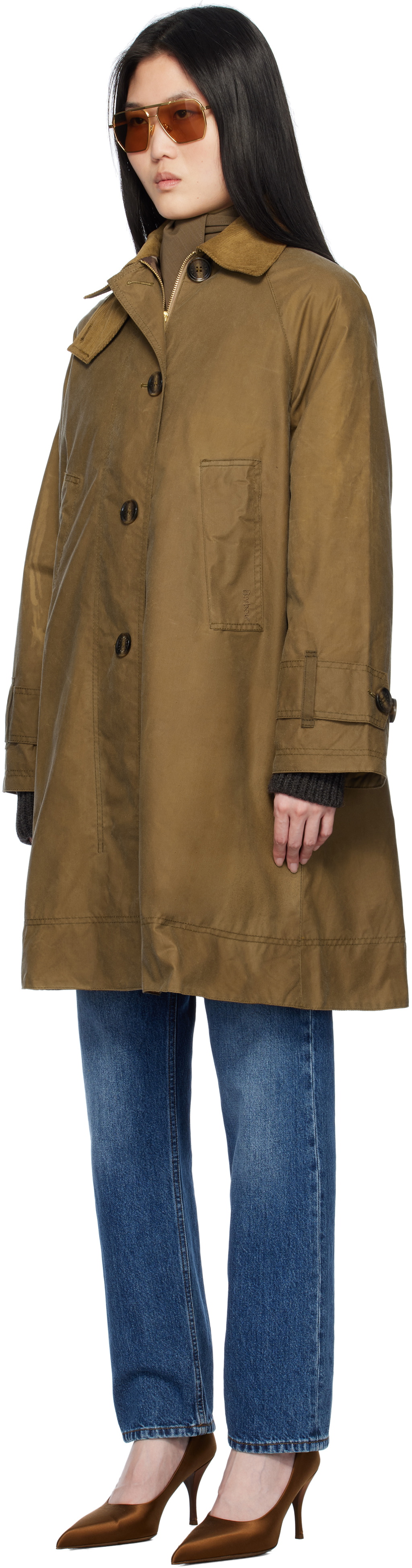 Barbour Brown Hartwick Waxed Car Coat Barbour