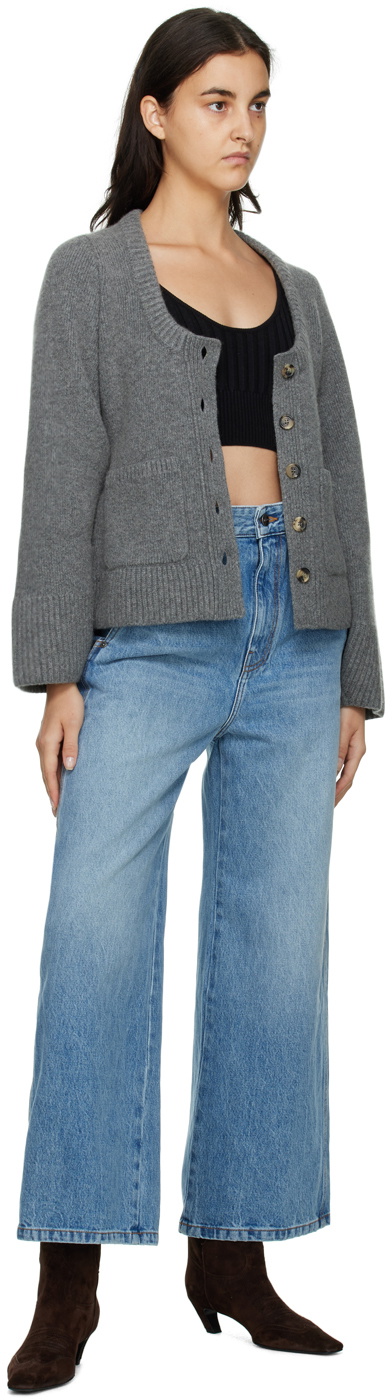 KHAITE Gray 'The Caro' Cardigan Khaite
