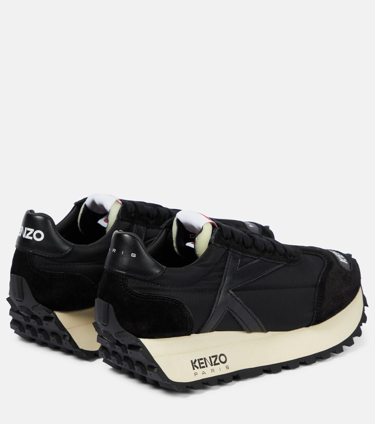 Kenzo - Leather-trimmed sneakers Kenzo
