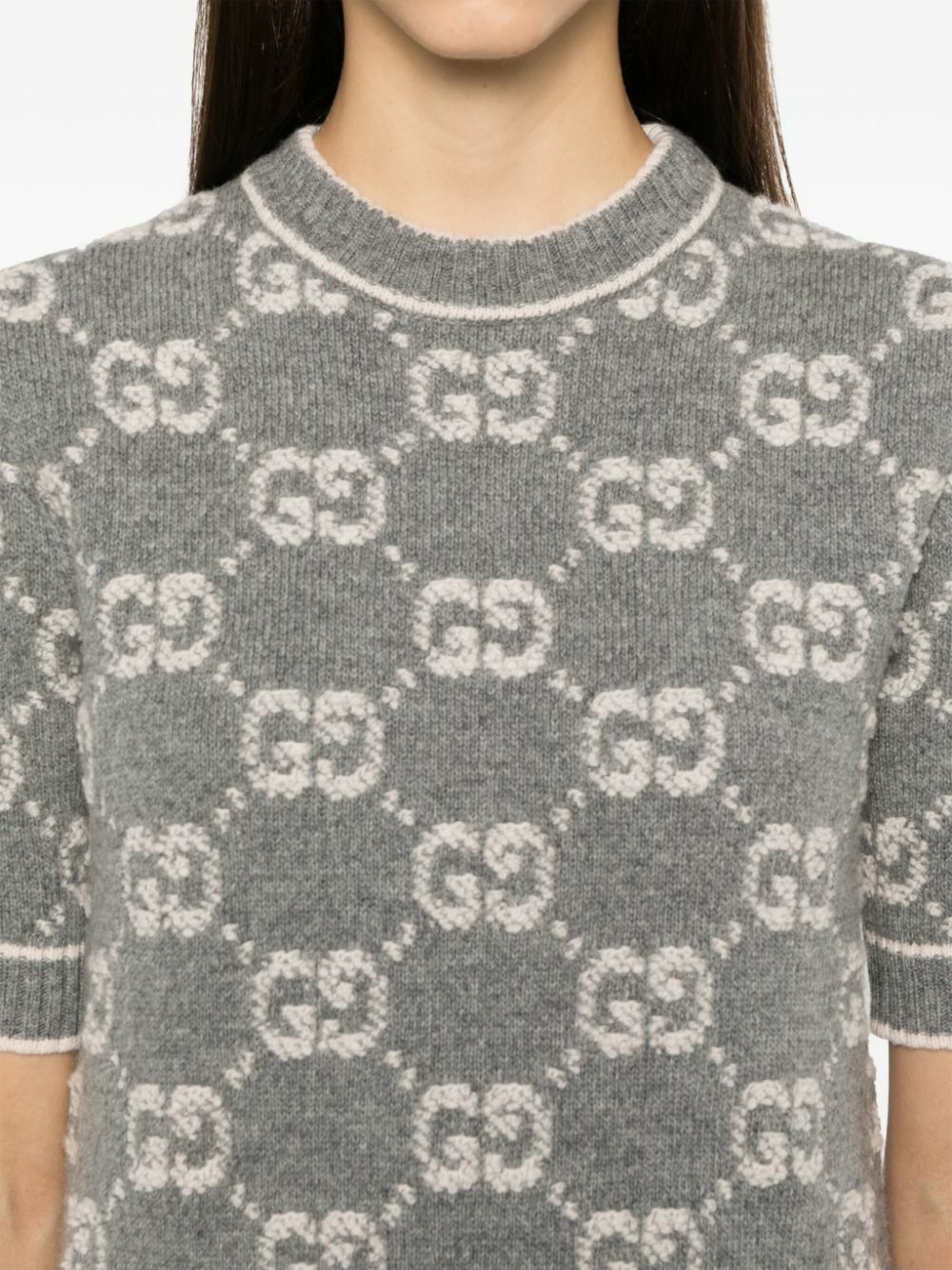 GUCCI - Gg Wool Mini Dress Gucci