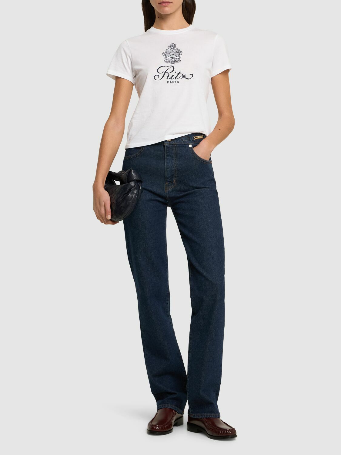 FRAME Ritz Baby Cotton Jersey T-shirt Frame Denim