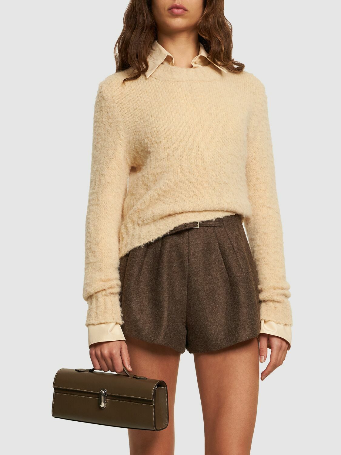 SAVETTE Slim Symmetry Smooth Leather Bag Savette