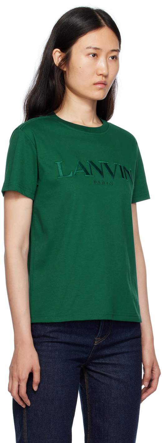 Lanvin Green Embroidered T-Shirt Lanvin