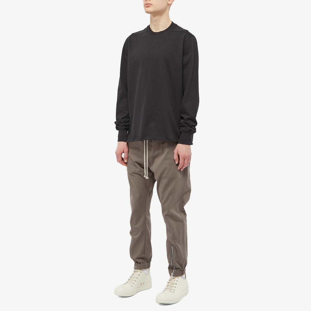 Rick Owens Men's Tecutal Zipped Track Pant in Dust Rick Owens