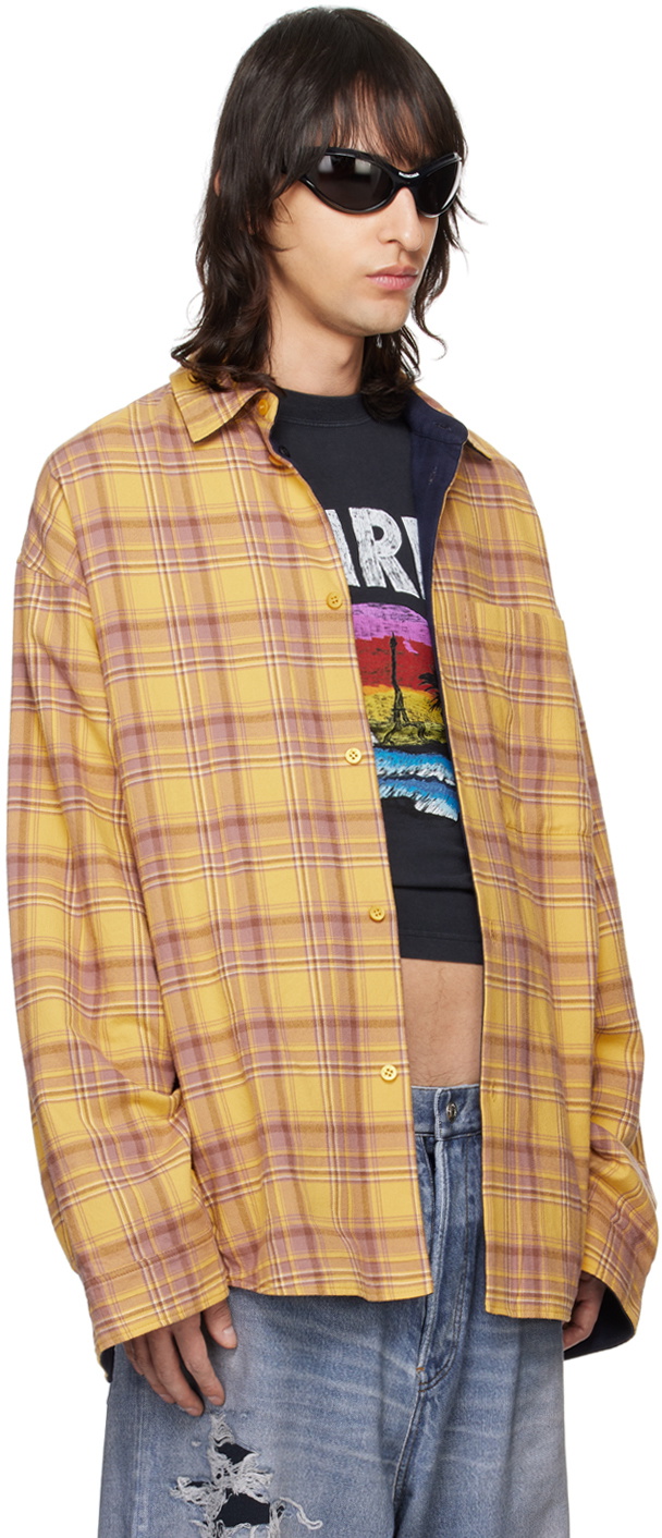 Balenciaga Yellow & Navy Reversible Shirt Balenciaga