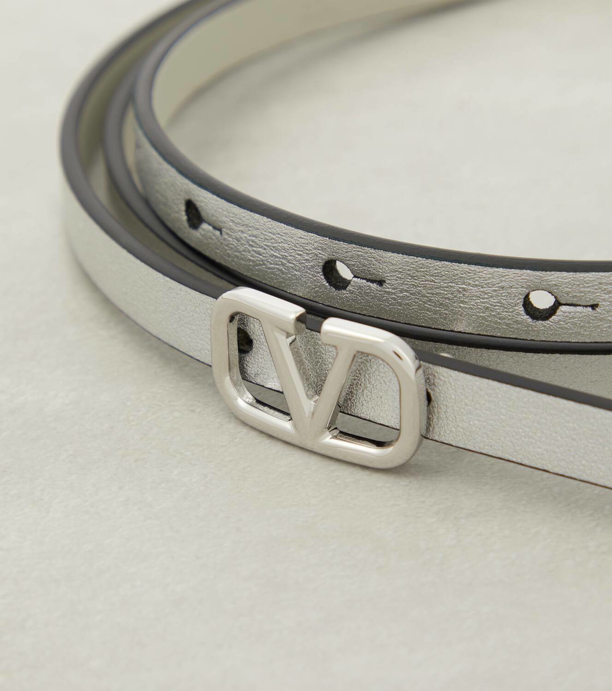 Valentino Garavani VLogo Signature reversible leather belt Valentino ...