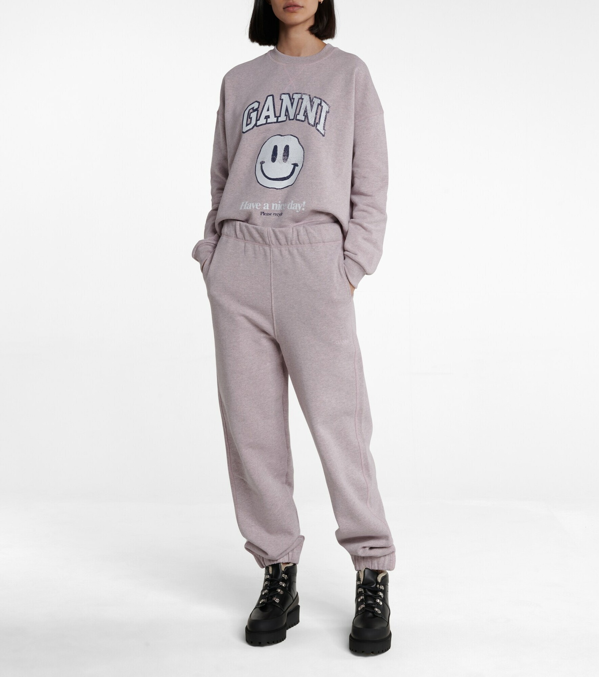 Ganni - Isoli cotton-blend sweatpants GANNI