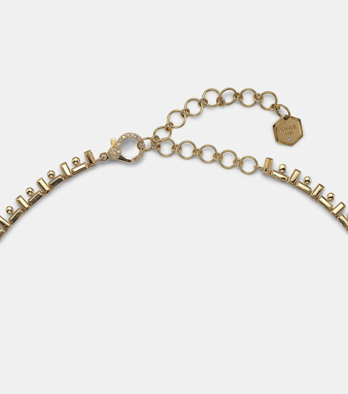 Shay Jewelry 18kt gold necklace with diamonds and emeralds Shay Jewelry