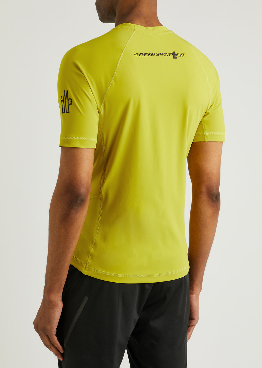 Moncler Grenoble Day-Namic Logo Stretch-jersey T-shirt Yellow Moncler ...