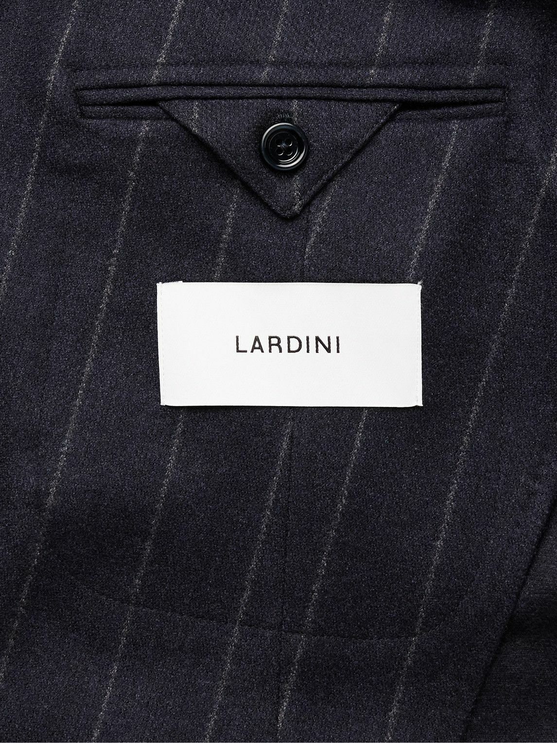 Lardini - Double-Breasted Pinstriped Wool and Cashmere-Blend Blazer ...