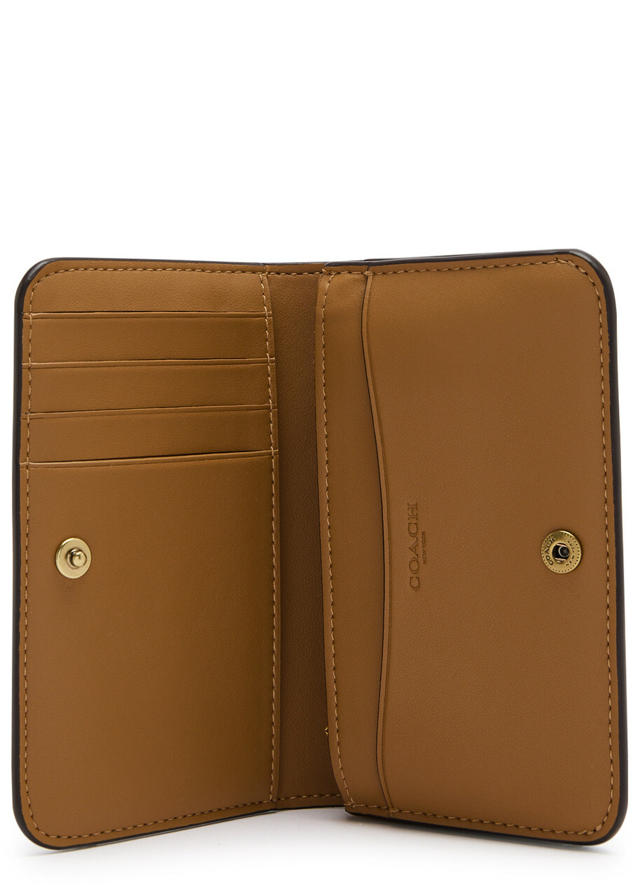 Coach Logo Leather Wallet - Caramel - One Size Coach