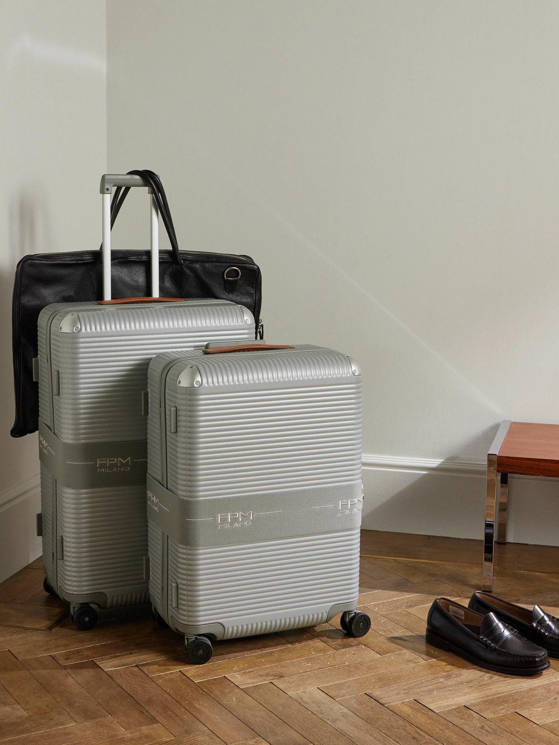 FPM Milano - Bank Zip Deluxe 68cm Leather-Trimmed Polycarbonate Spinner ...