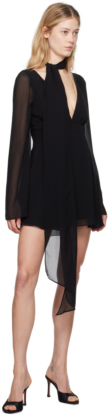 GUIZIO Black Issy Wrap Around Minidress GUIZIO