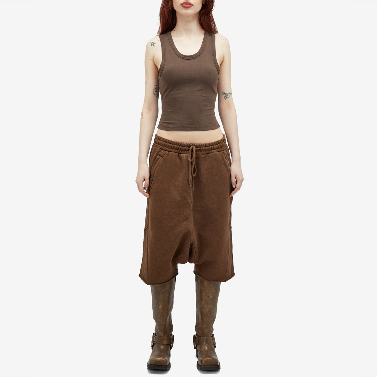 Entire Studios Women's Heavy Drop Short in Brunette Entire Studios
