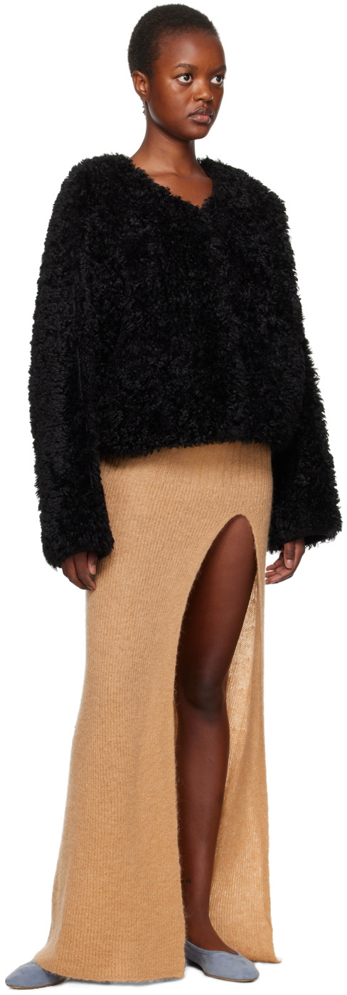 Stand Studio Black Charmaine Reversible Faux-Shearling Jacket Stand Studio