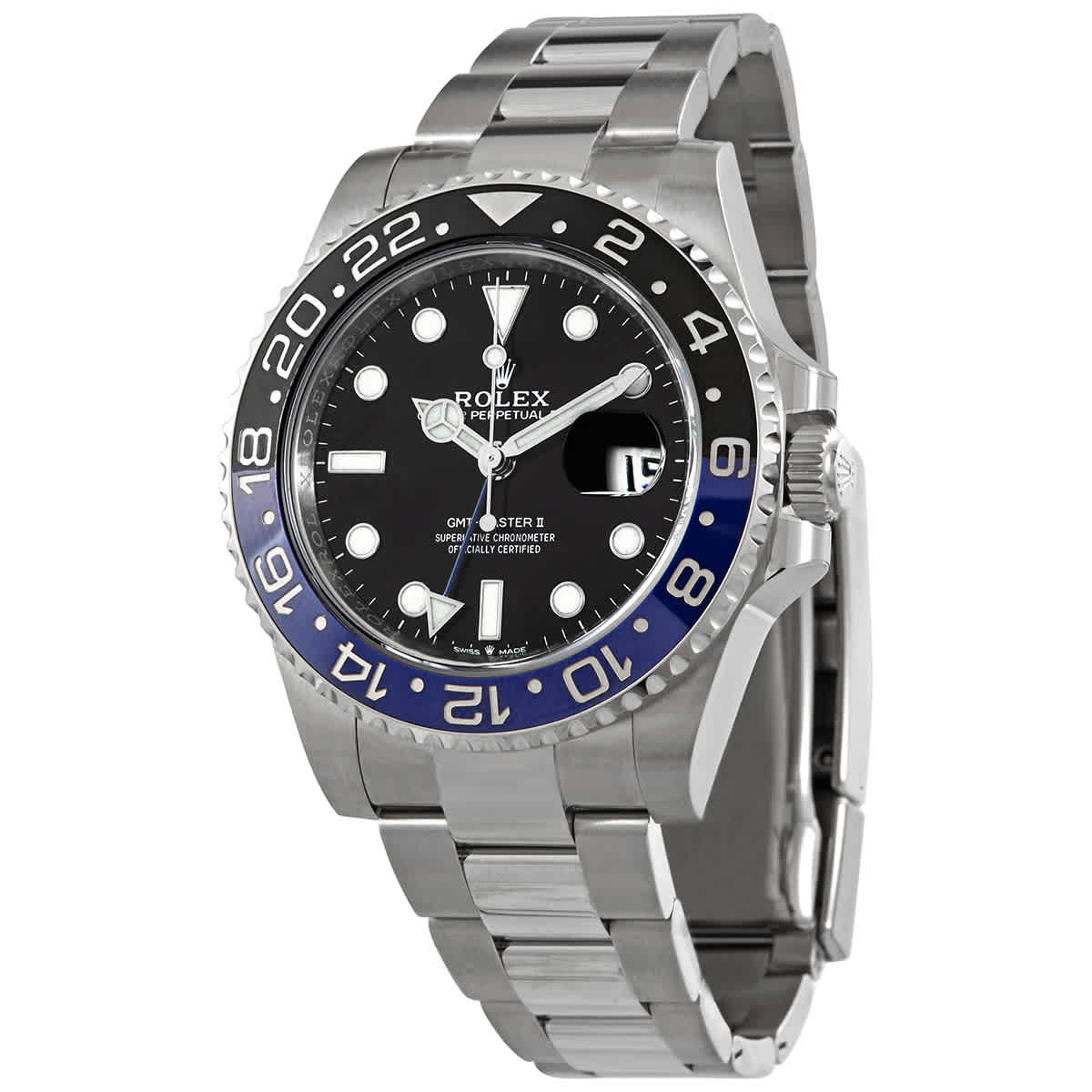 Rolex GMT-Master II Automatic Black Dial Batman Bezel Mens Watch ...