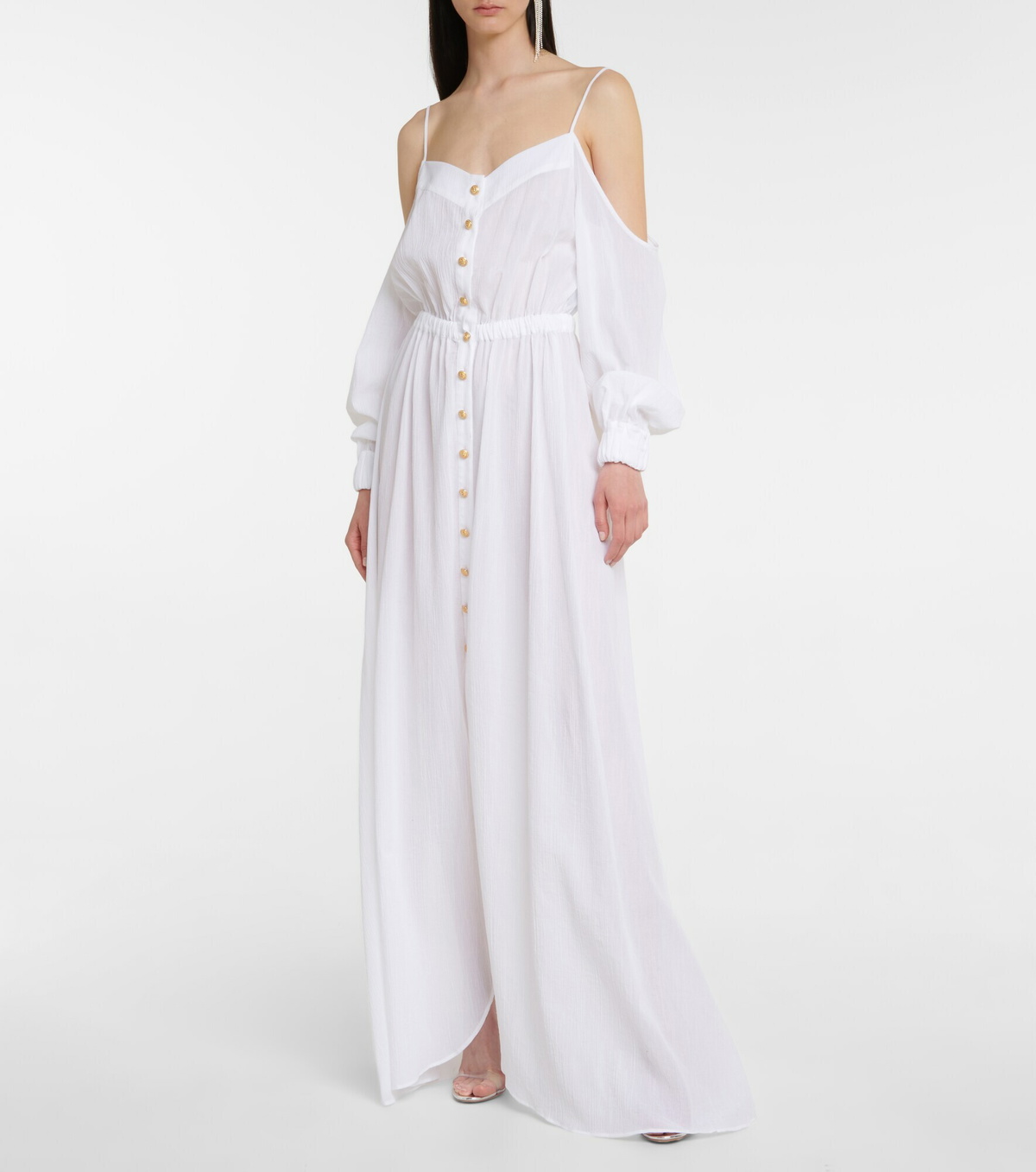 Balmain - Button-down cotton maxi dress Balmain