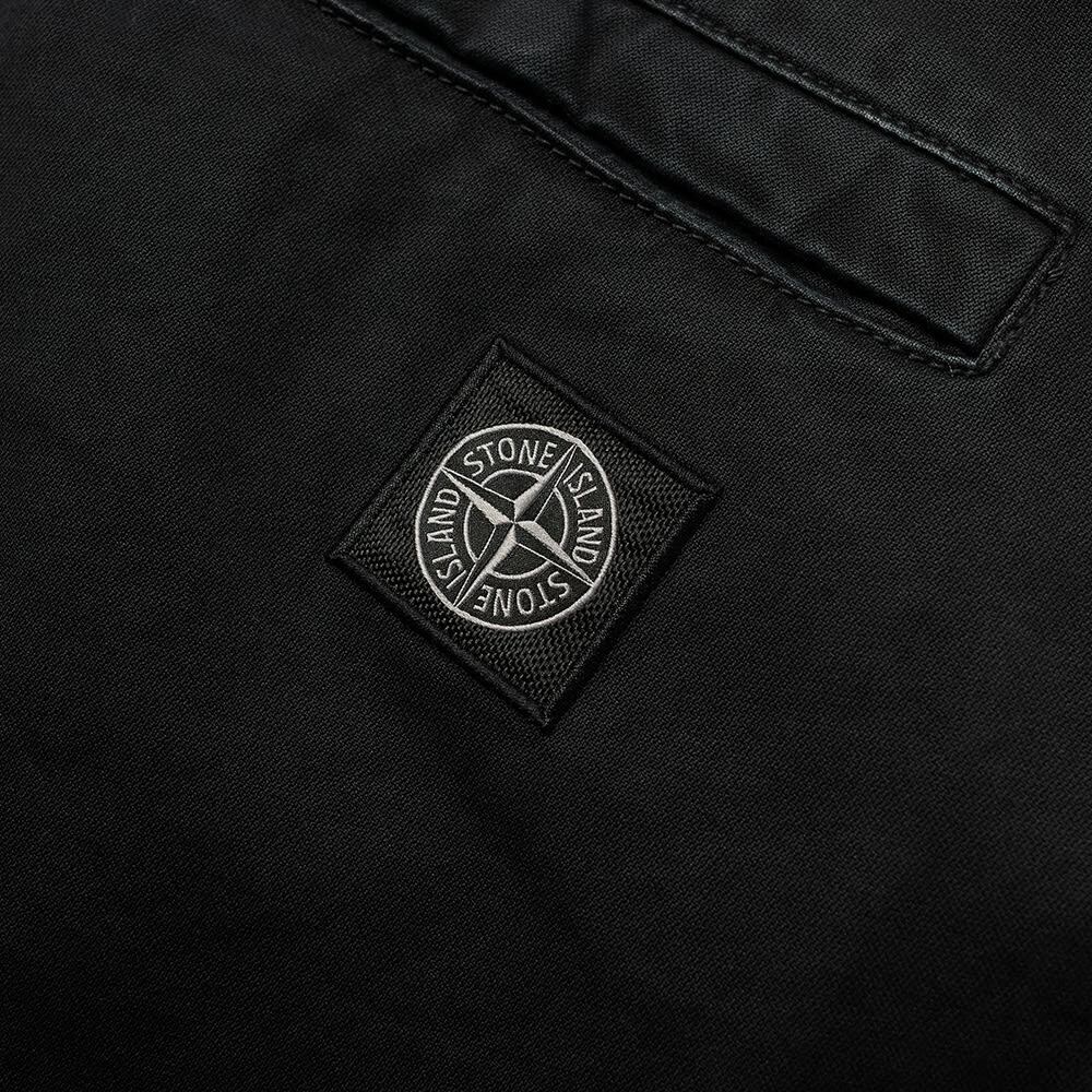 Stone Island Men's Broken Twill Patch Regular Chino in Black Stone Island