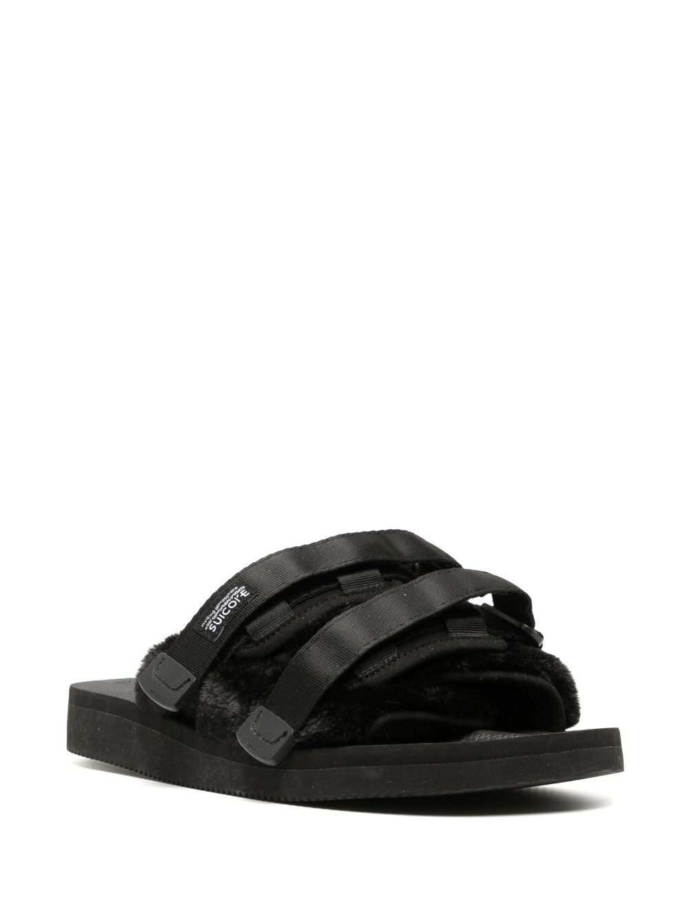 SUICOKE - Nylon And Eco Fur Slides Suicoke