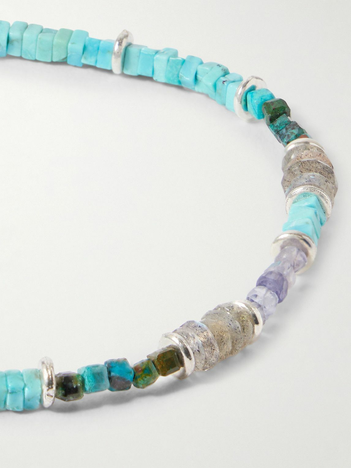 Peyote Bird - Pacific Sterling Silver Multi-Stone Beaded Bracelet ...