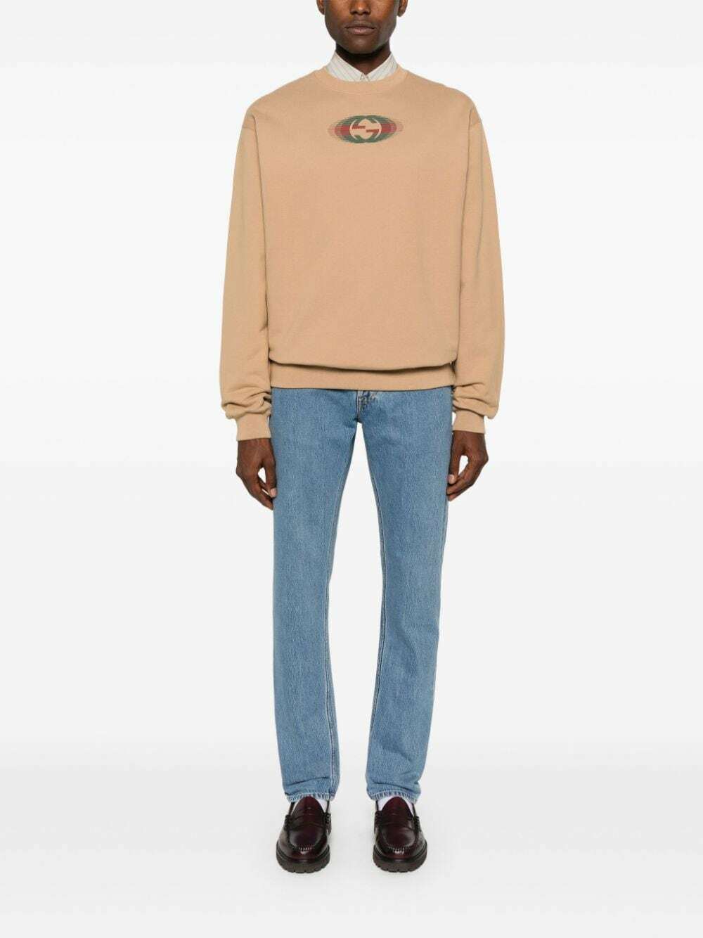 GUCCI - Web Detail Denim Jeans Gucci