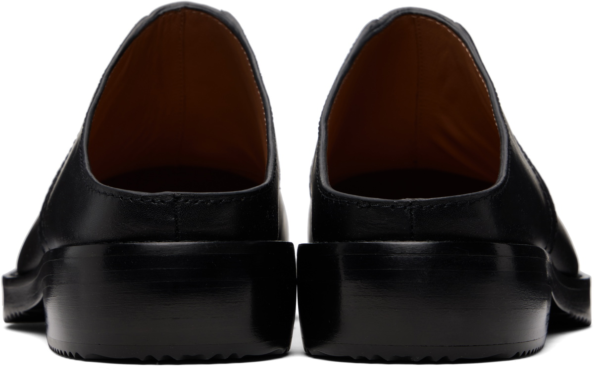 Dries Van Noten Black Leather Clog Loafers Dries Van Noten