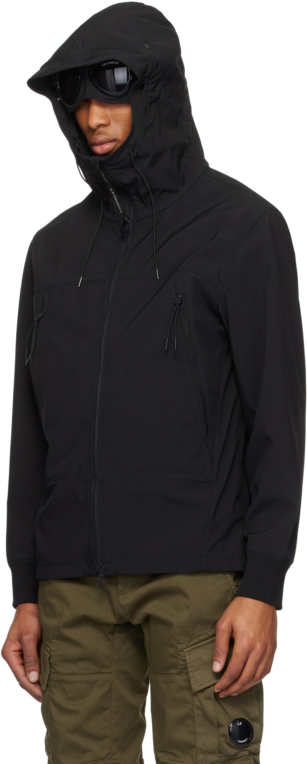 C.P. Company Black C.P. Shell-R Goggle Jacket C.P. Company