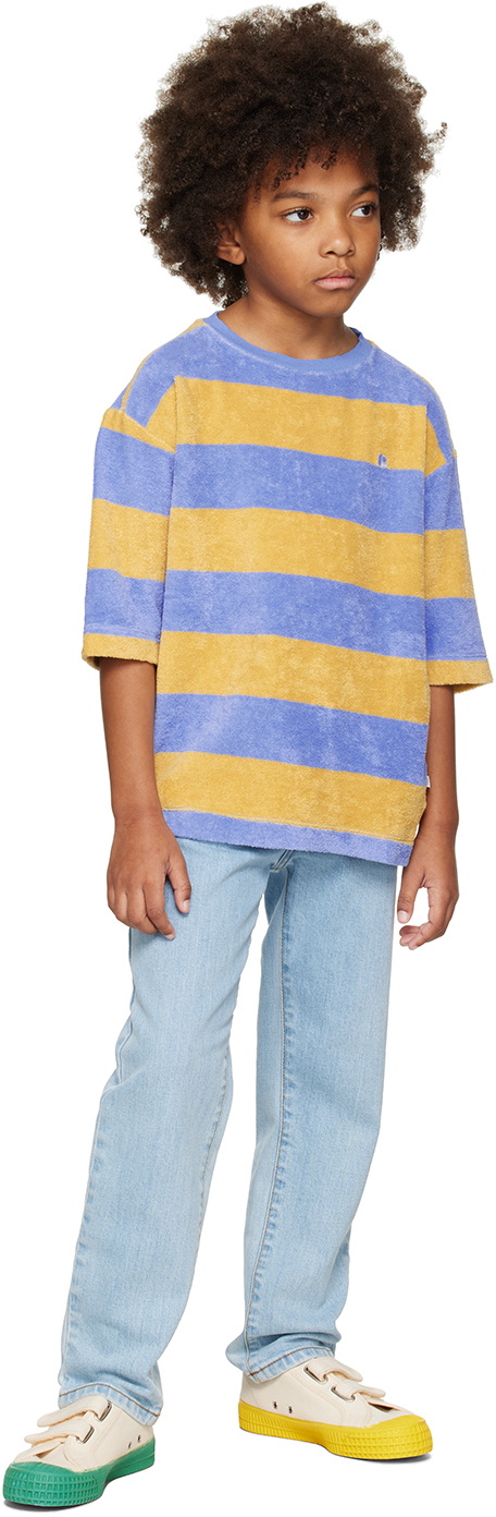 Repose AMS Kids Blue & Tan Striped T-Shirt Repose AMS
