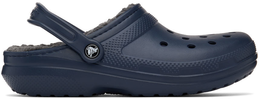 Crocs Navy Classic Lined Clogs Crocs