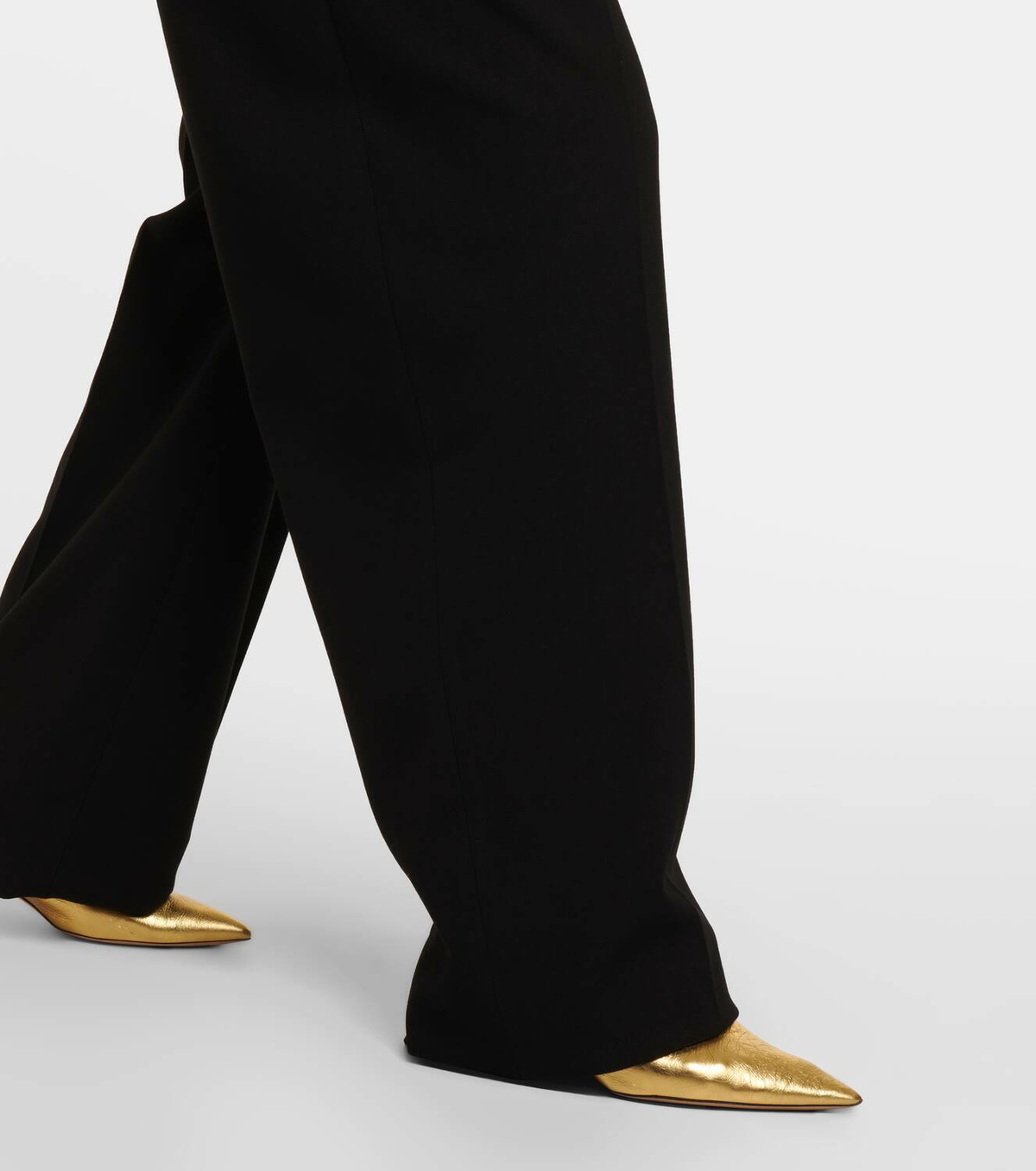 Khaite The River metallic leather mules Khaite