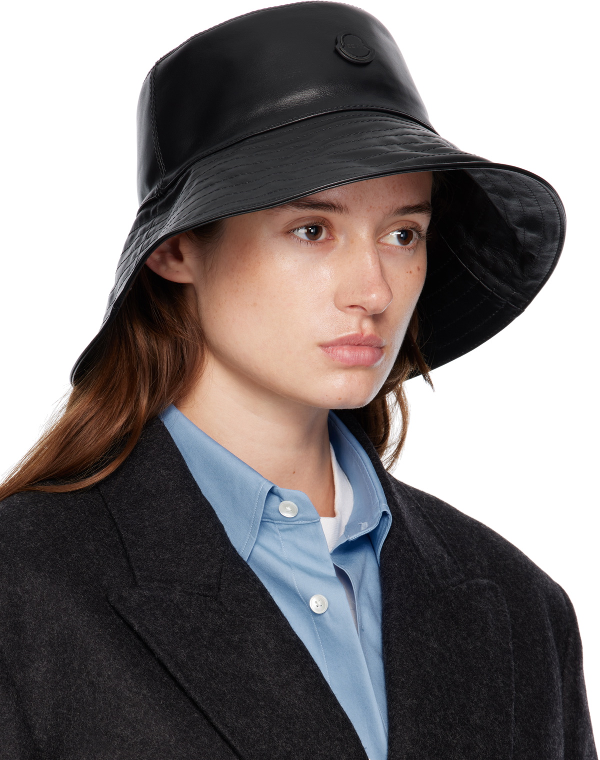 Moncler Genius Moncler x EE72 Black Leather Bucket Hat Moncler Genius