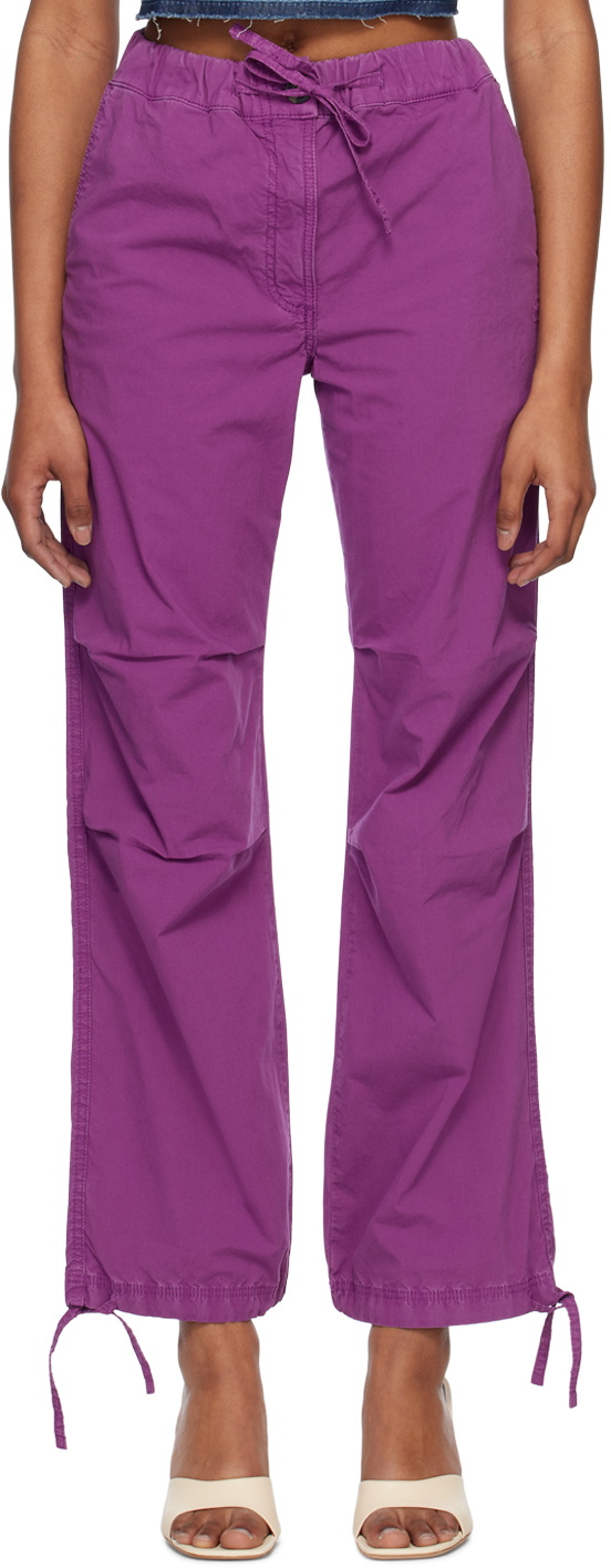 GANNI Purple Drawstring Trousers GANNI