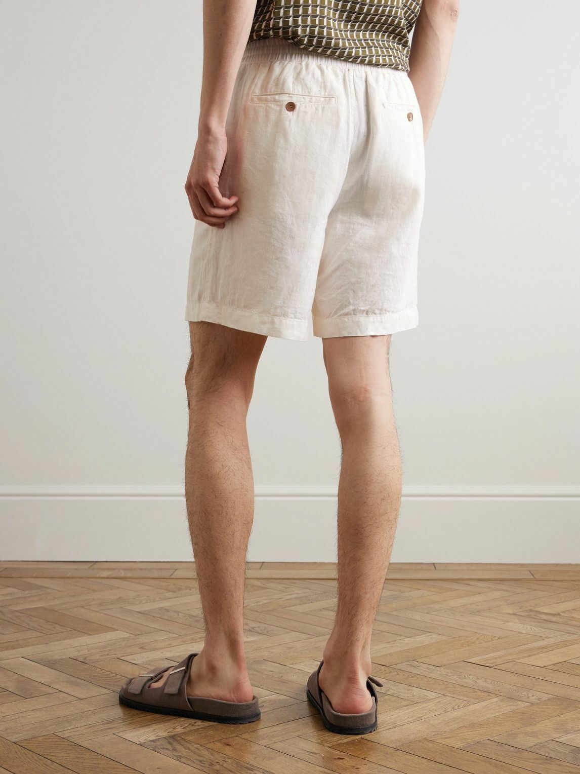 Mr P. - Straight-Leg Linen Shorts - Neutrals Mr P.
