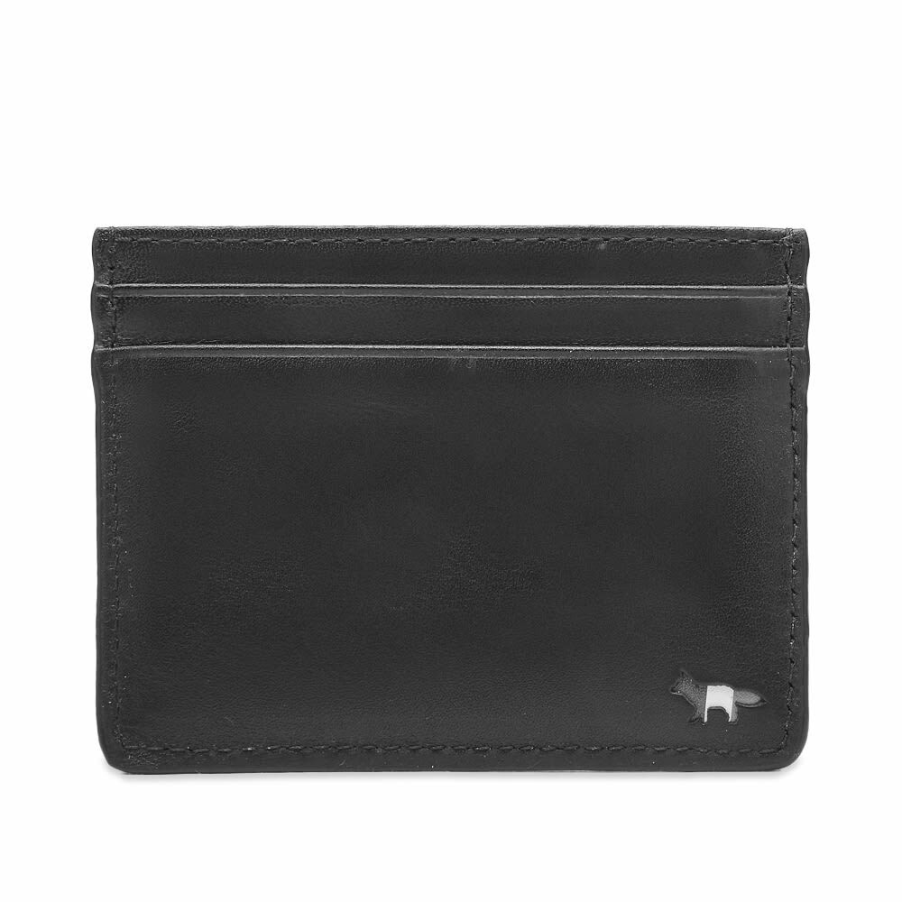 Maison Kitsuné Men's Tricolor Fox Card Holder in Black Maison Kitsune
