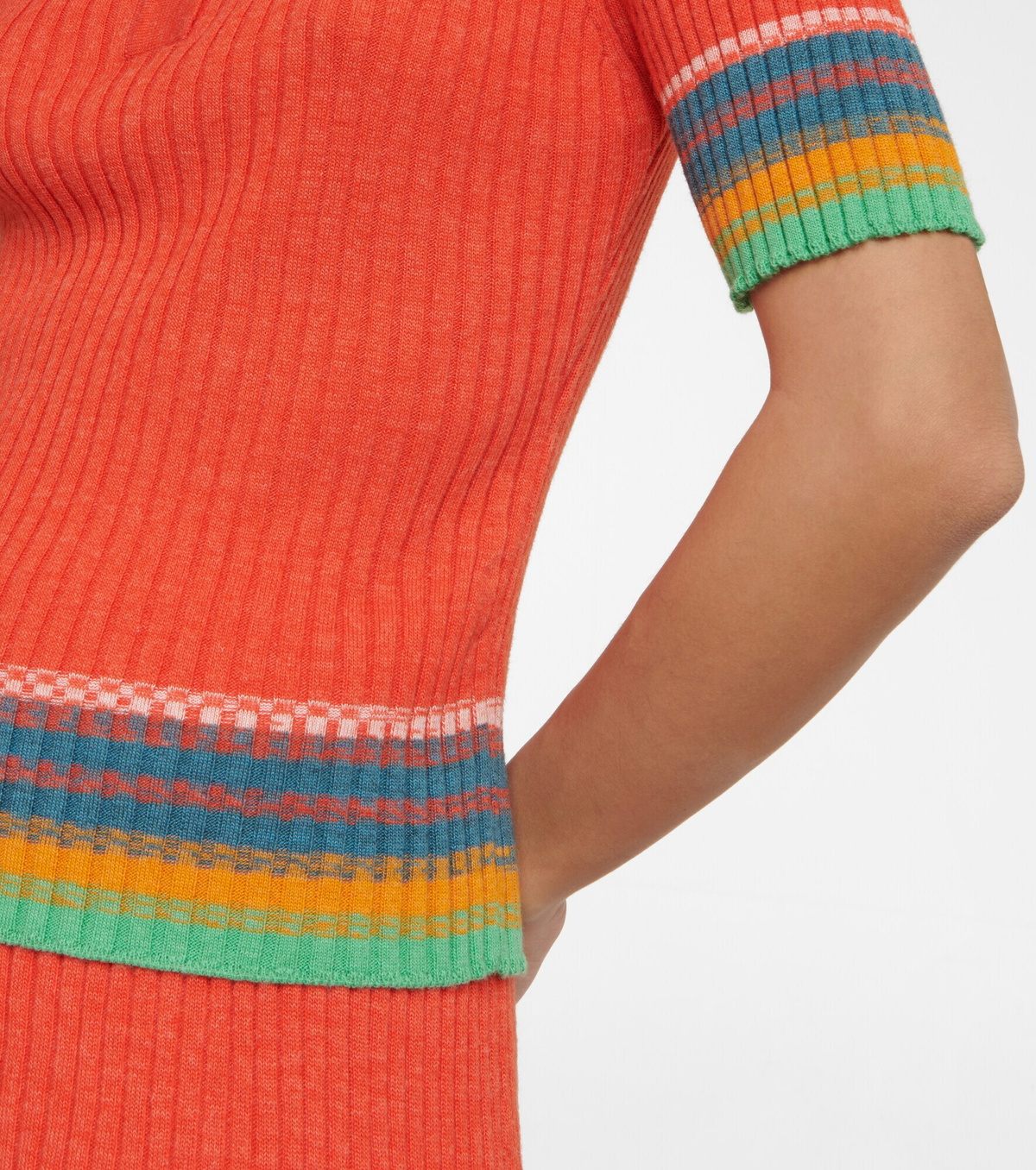 Etro - Striped ribbed-knit top Etro